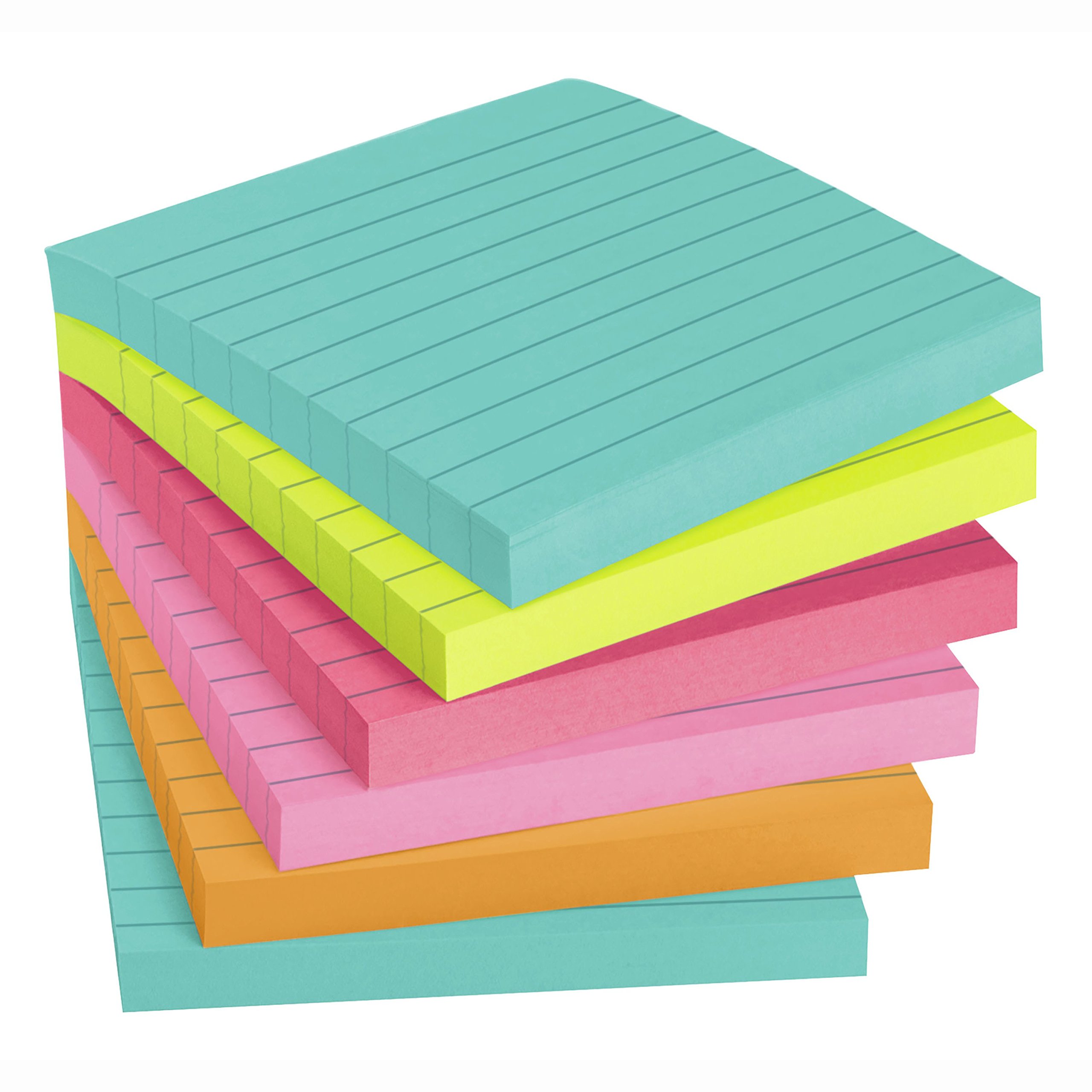 Post-it Miami Coll 2x4 Super Sticky Ruled Notes - 540 X Multicolor - 2 ...