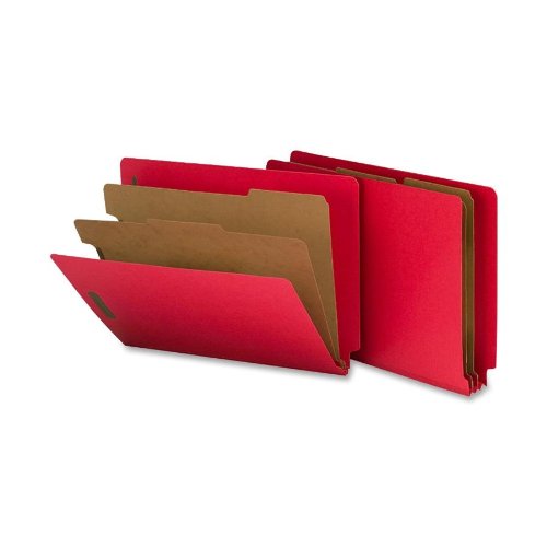 Smead 26783 Bright Red End Tab Pressboard Classification Folders With ...