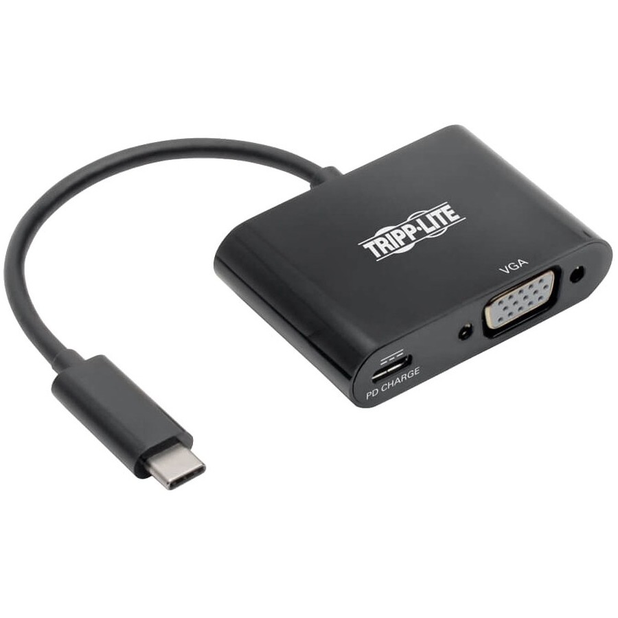 Tripp Lite USB C to VGA Adapter Converter w/ PD Charging 1080p Black ...